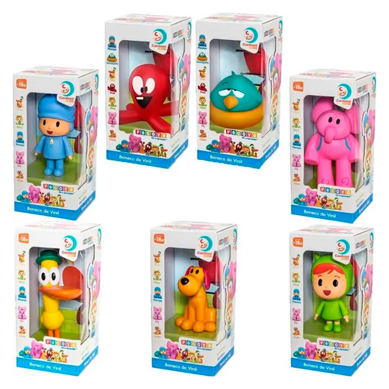 Boneco da turma do Pocoyo De Vinil Pocoyo Nina Pato Loula Elly Fred ou ...