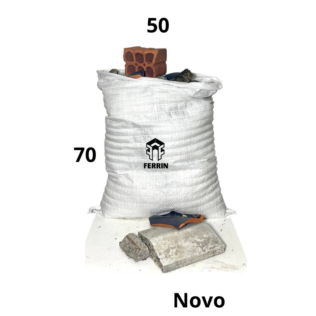 Saco De Ráfia Para Entulho 50x70 Novo Kit 100 Unidades | Shopee Brasil
