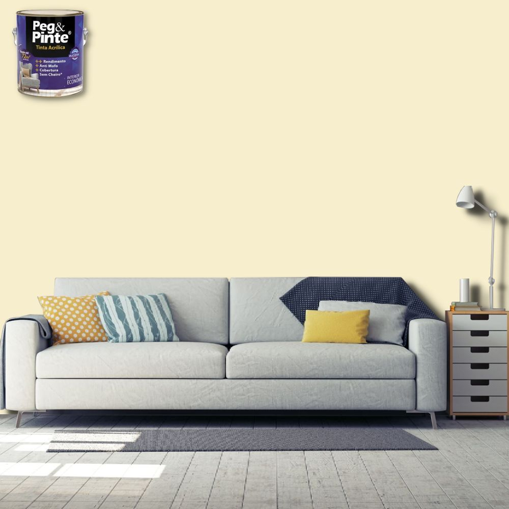 Tinta Acrílica Todas as Cores Antimofo Parede 3,6L Uso Interno ...