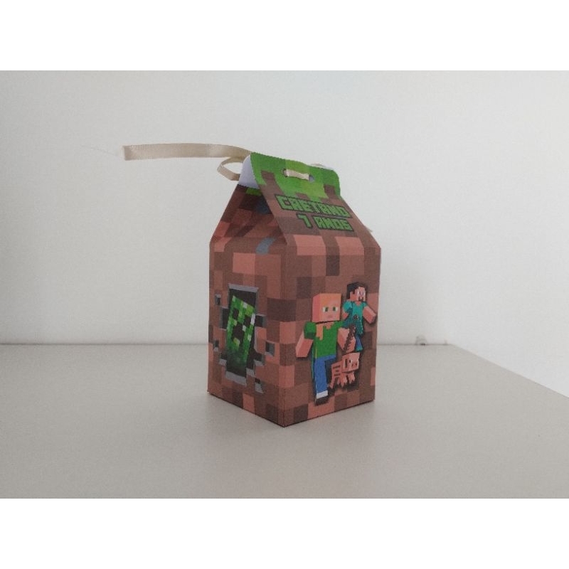 Caixa Milk Personalizada Minecraft | Shopee Brasil