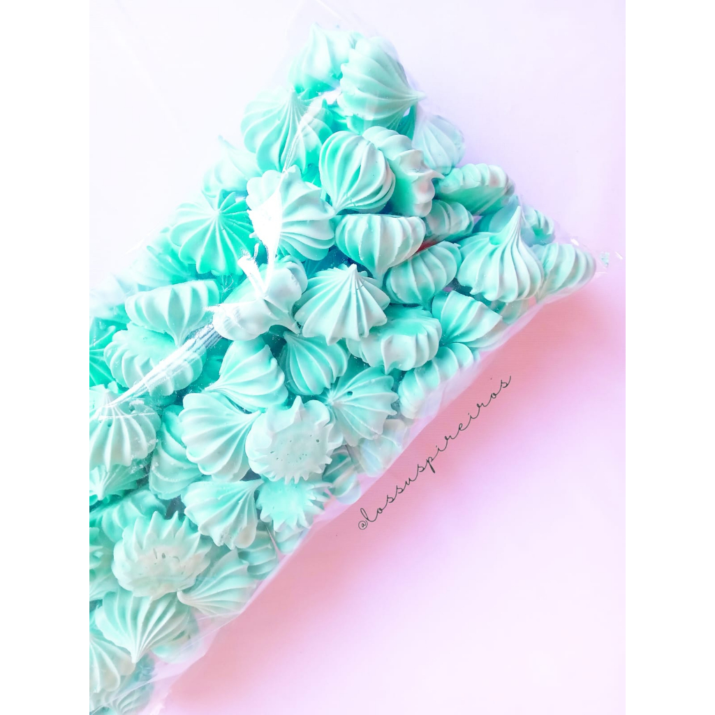 Mini Suspiros Gourmet Coloridos Sabores Pacote 100 Unidades de Mini ...