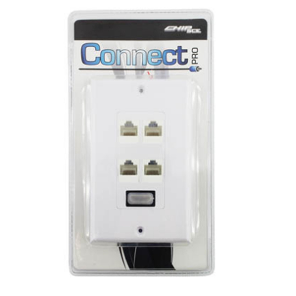 Tomada de Parede 1 HDMI + 4 RJ45 Fêmea Branco | Shopee Brasil