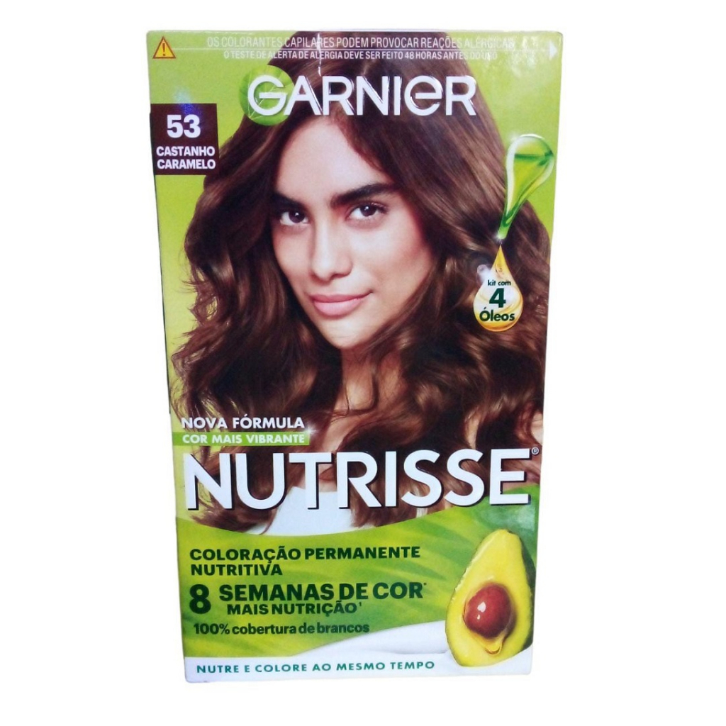 Tintura Nutrisse Garnier 53 Castanho Caramelo | Shopee Brasil