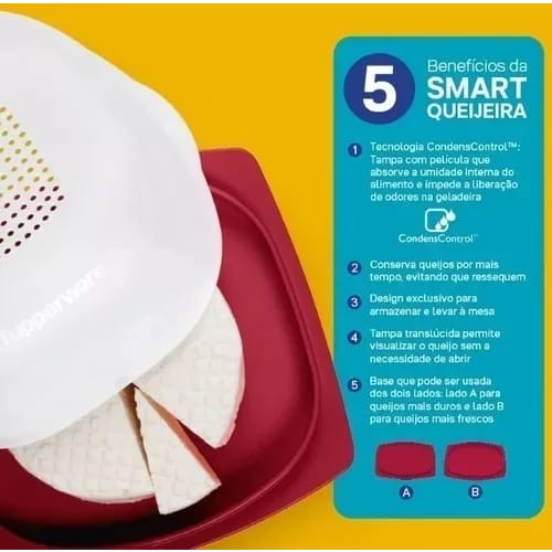 Tupperware Smart Queijeira | Shopee Brasil