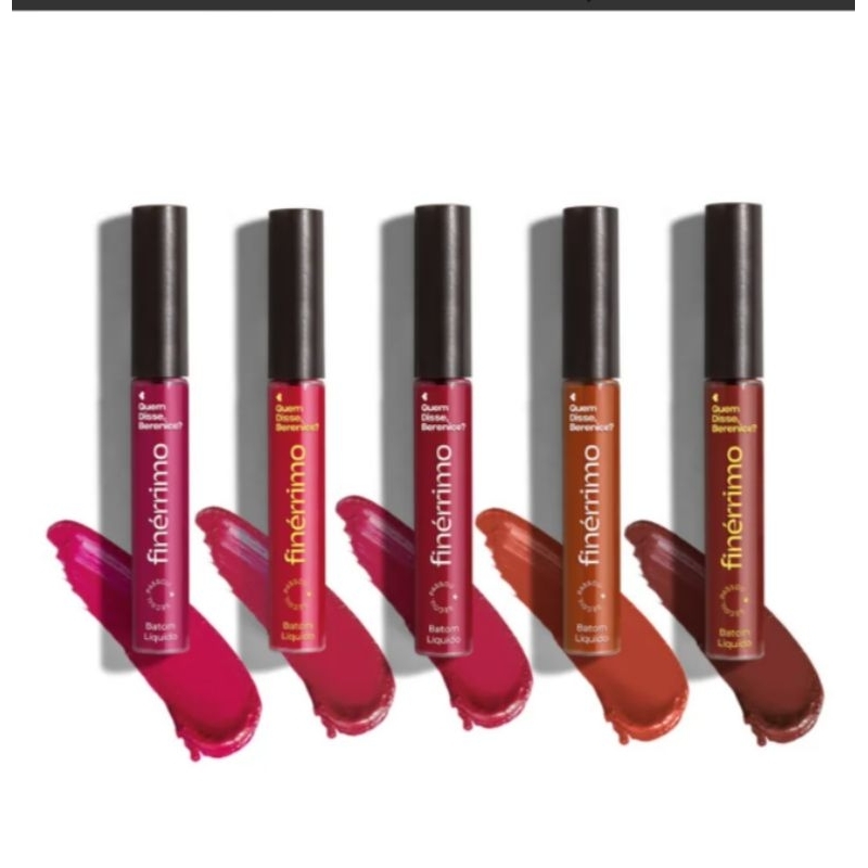 Batom Líquido Longa Duração Finérrimo 5ml | Shopee Brasil