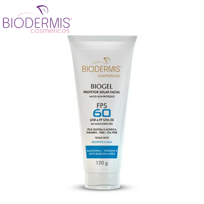 Protetor Solar Facial Biogel Fps 60 P Pele Acnea / Oleosa Biodermis ...