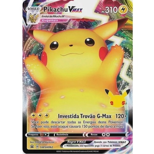 Carta Pokemon - Pikachu VMAX (SWSH062/71) - (Carta promo da box do ...