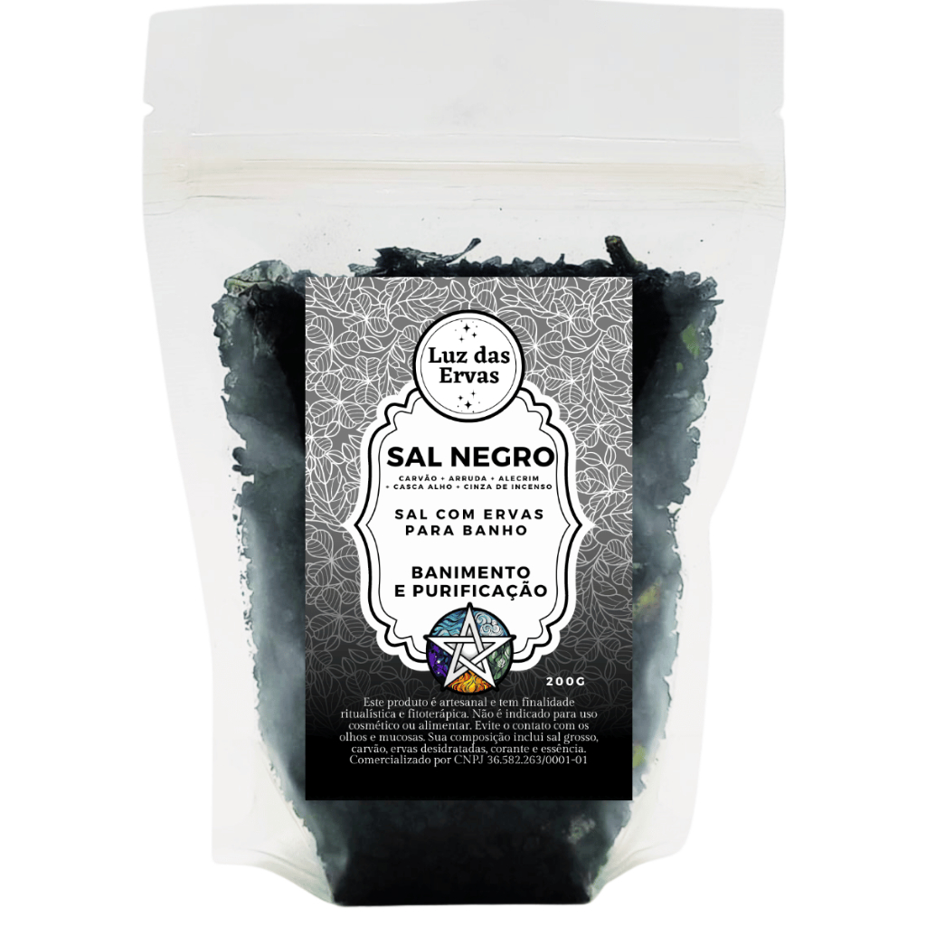 Sal com Ervas Sal Negro das Bruxas Banimento e Purificação (banho ...