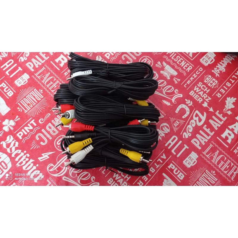 Kit 5 cabos Av para Tvbox/Conversor/Receptor | Shopee Brasil
