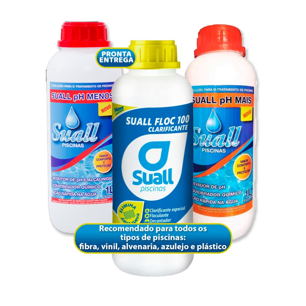 Kit Suall Clarificante Decantador Elevador e Redutor de Ph Para ...