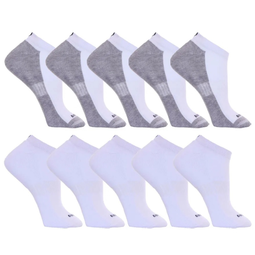 Kit 10 Pares De Meias Cano Baixo Sapatilha Algodão Anatômica Dorbe Original Meia Soquete ...