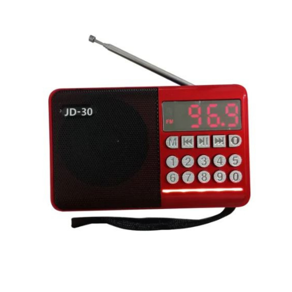 Mini Rádio Digital Bluetooth Fm Usb Micro Sd Jd-30 | Shopee Brasil