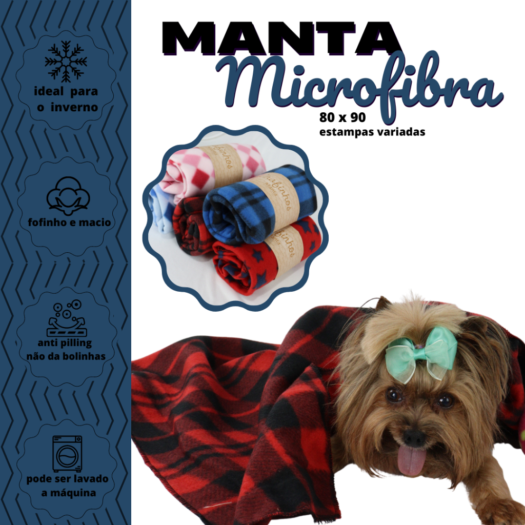 MANTA MICROSOFT PET CACHORRO GATO 80X90 | Shopee Brasil