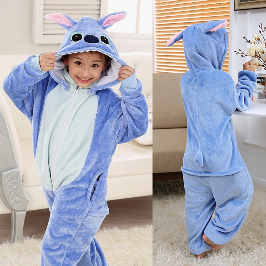Pijama Stitch Infantil Menina Menino Tipo Mantinha Dentro E Fora - Pronta Entrega | Shopee Brasil