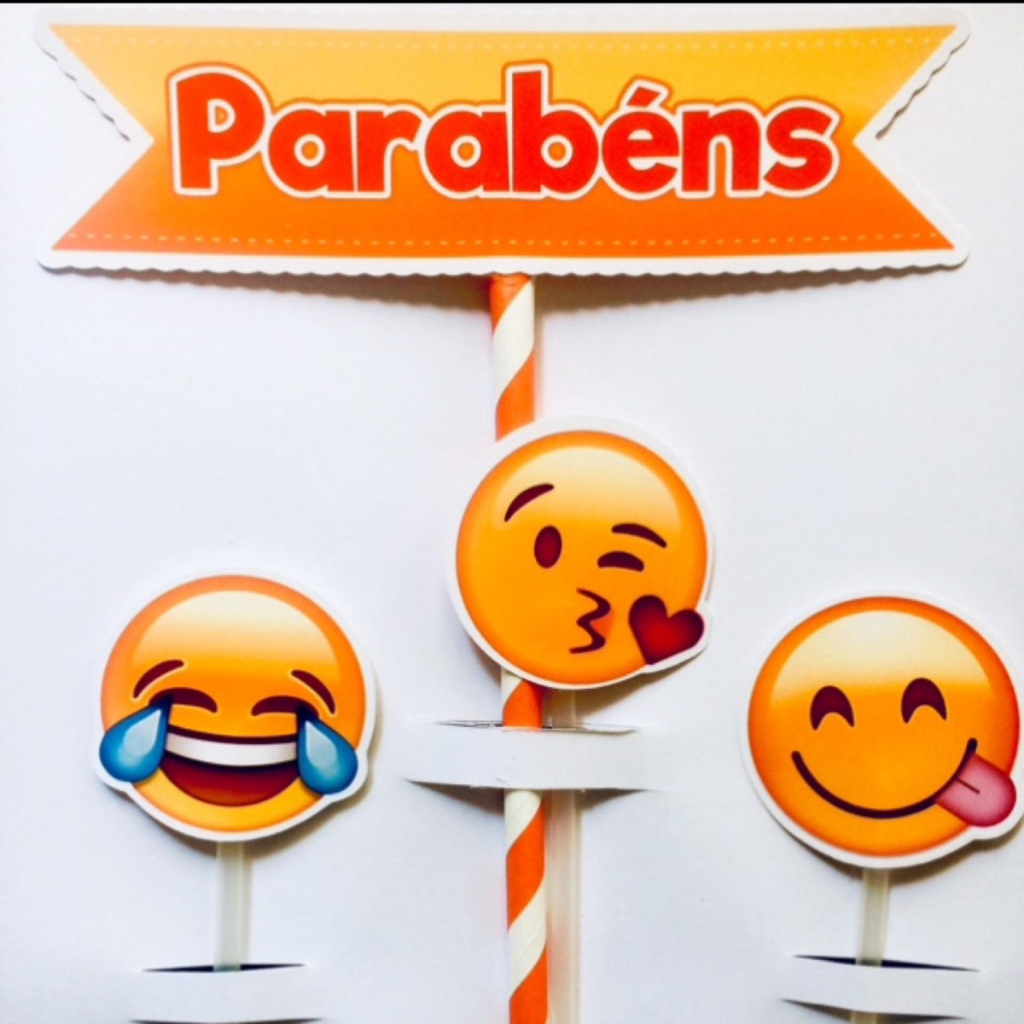 Topo de Bolo emoji | Shopee Brasil