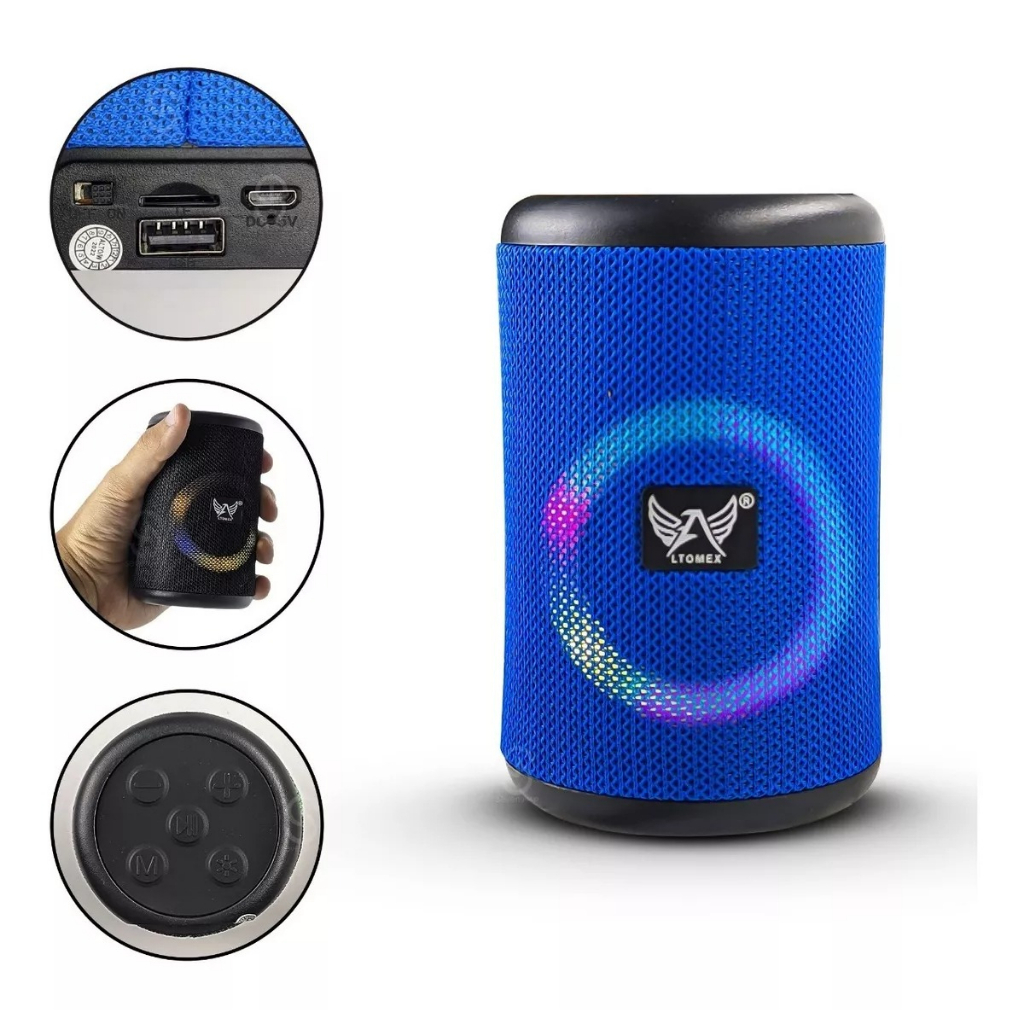 Caixinha Mini Caixa de Som Bluetooth Potente Resistente a Água 5W Altomex AL-6093 | Shopee Brasil