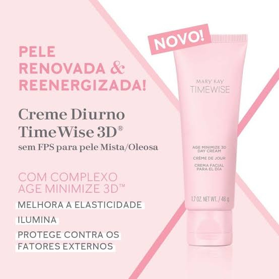 Creme Diurno SEM FPS Pele Mista/Oleosa TimeWise 3D Mary Kay | Shopee Brasil