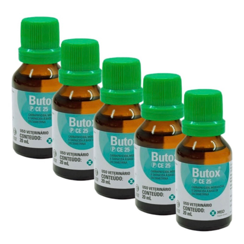 Kit 5 Butox Antipulgas Carrapaticida Sarnicida Ambiente 20ml | Shopee ...