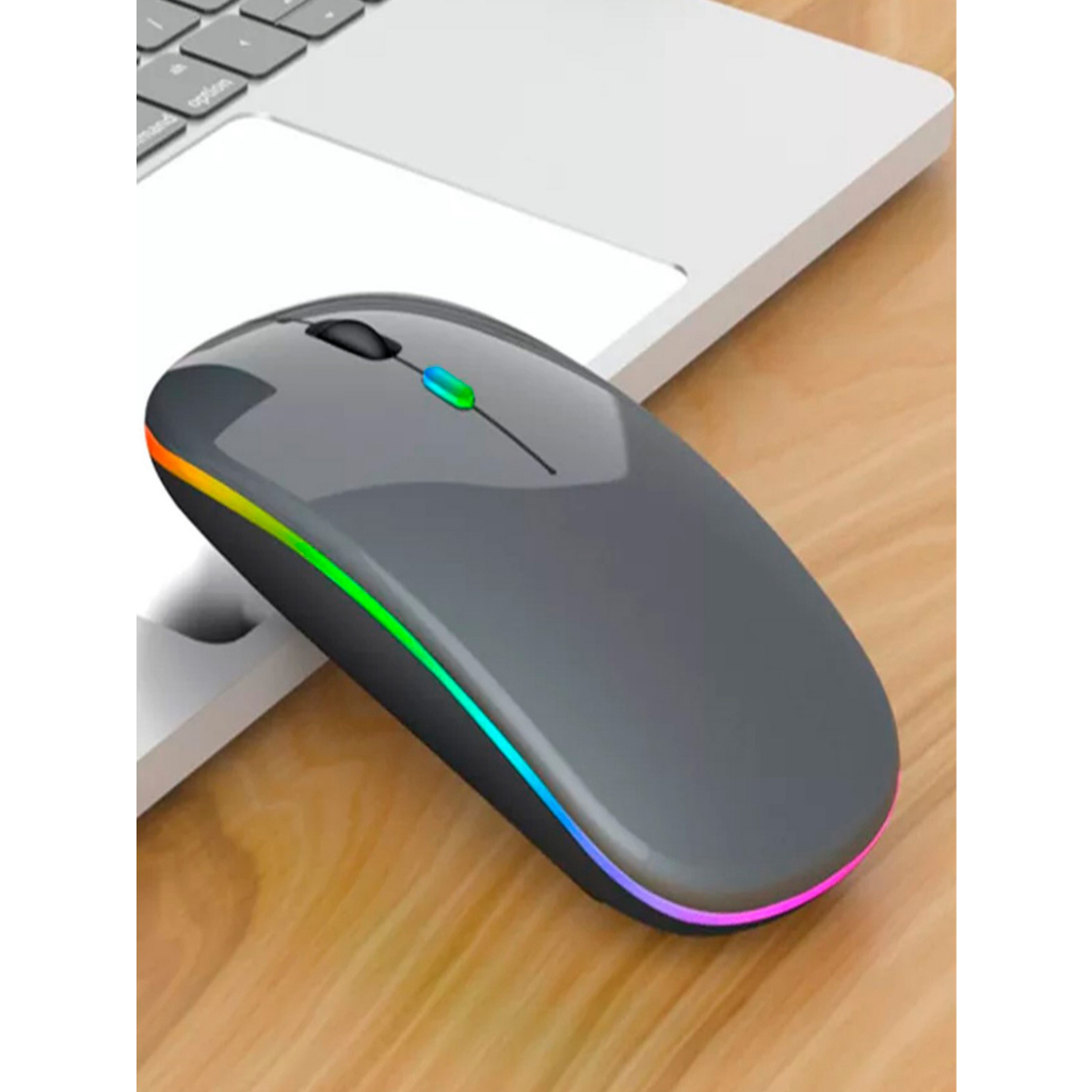 Mouse Sem Fio Recarregável Wireless Led Rgb Ergonômico Novo | Shopee Brasil
