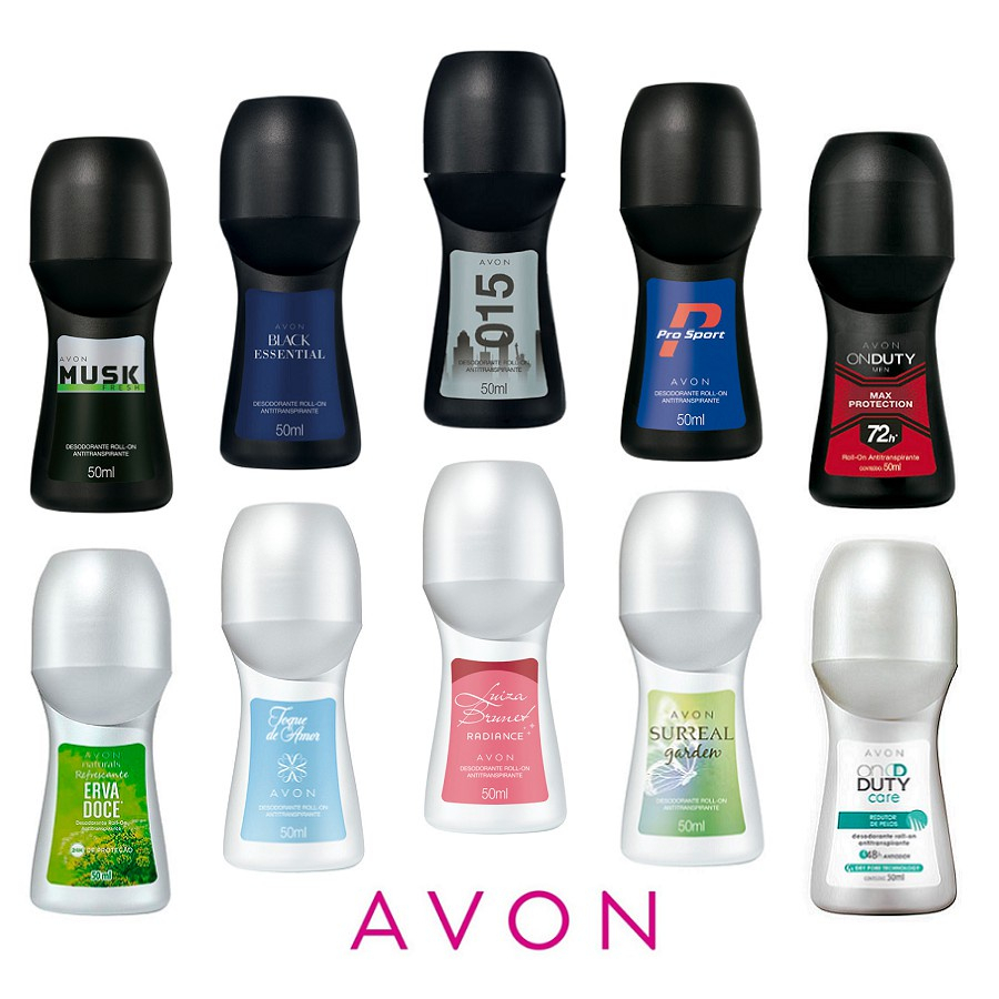 Rolon Kit 5 Desodorante Antitranspirante Roll-On Avon | Shopee Brasil