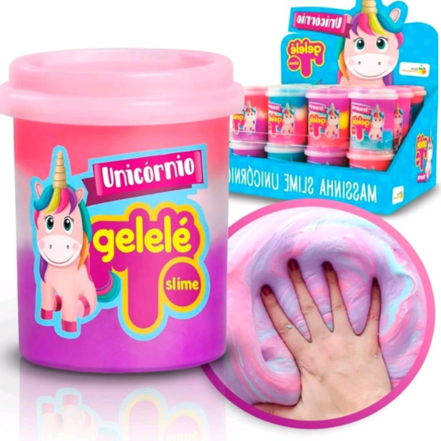Slime Amoeba Gelele Unicórnio Colorido Com Original 3 Cores | Shopee Brasil