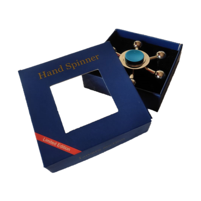 Fidget Hand Spinners Metal Metálico e azul Dos Raros desmontaveis ...