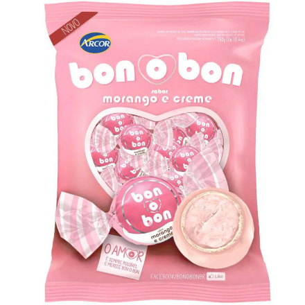 Bombom Bon o Bon Morango 750g | Shopee Brasil