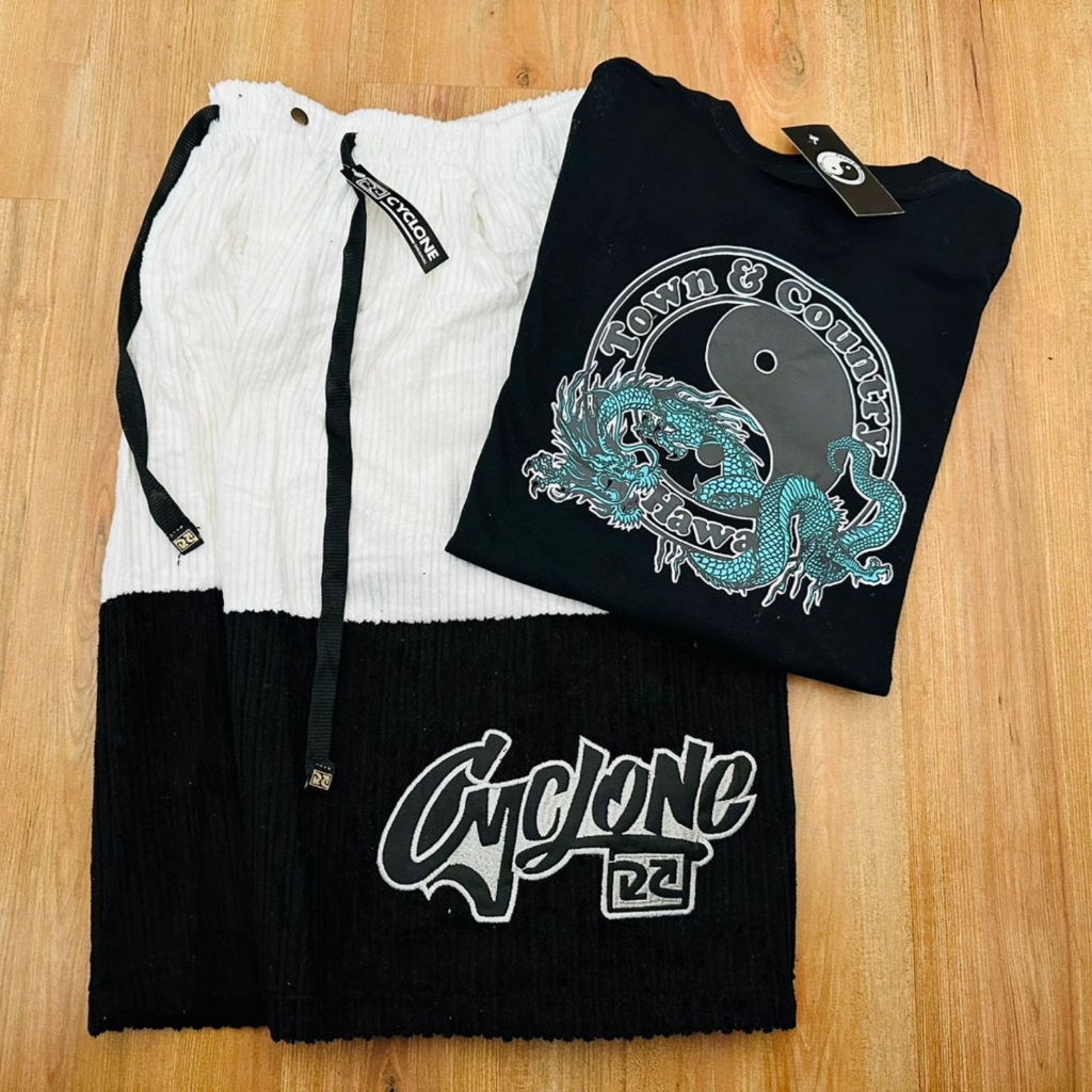 Bermuda Da Cyclone Veludo De Quebrada Mandrake e Camiseta Town ...