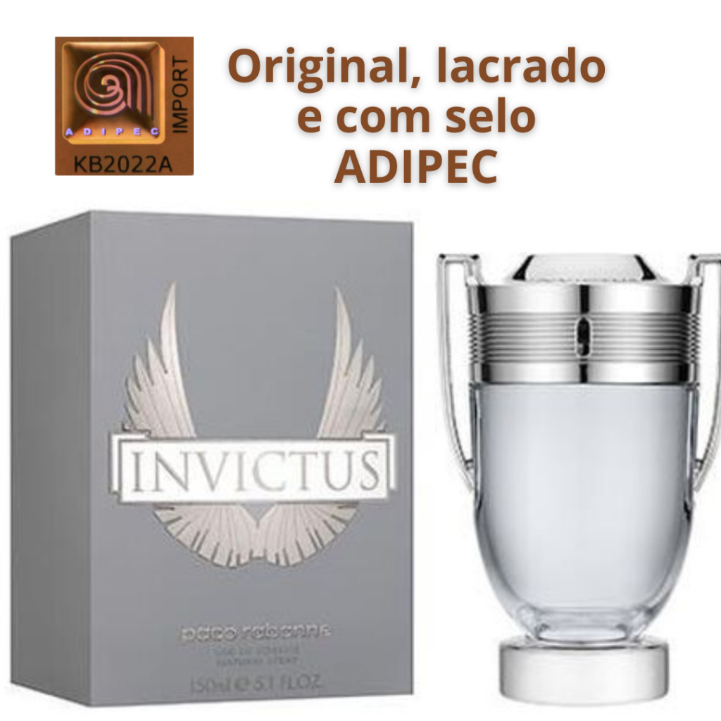 Invictus- Paco Rabanne- Perfume Importado Masculino- EDT- 100ML- Original com selo ADIPEC ...