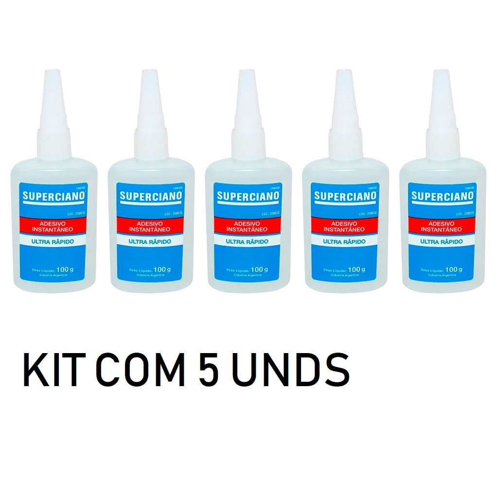 Kit 5 Colas Instantâneas Superciano 100g | Shopee Brasil