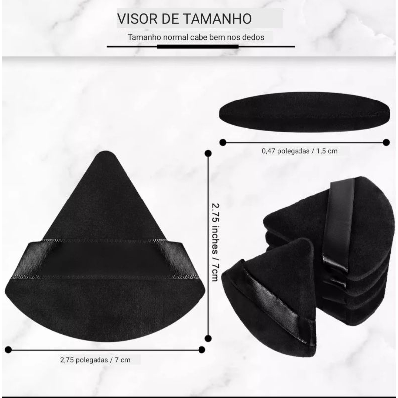 Esponja triangular para pó e maquiagem Esponja puff | Shopee Brasil