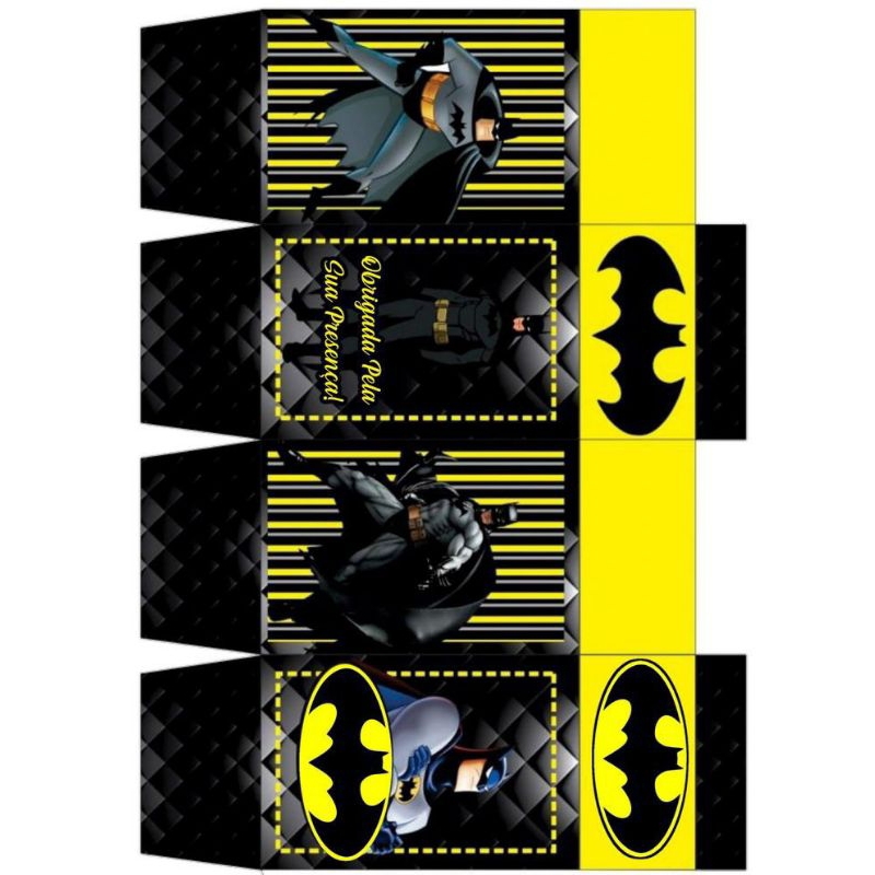 10 unidades caixa milk batman 12cm altura x6 cm largura LEIA COM ...