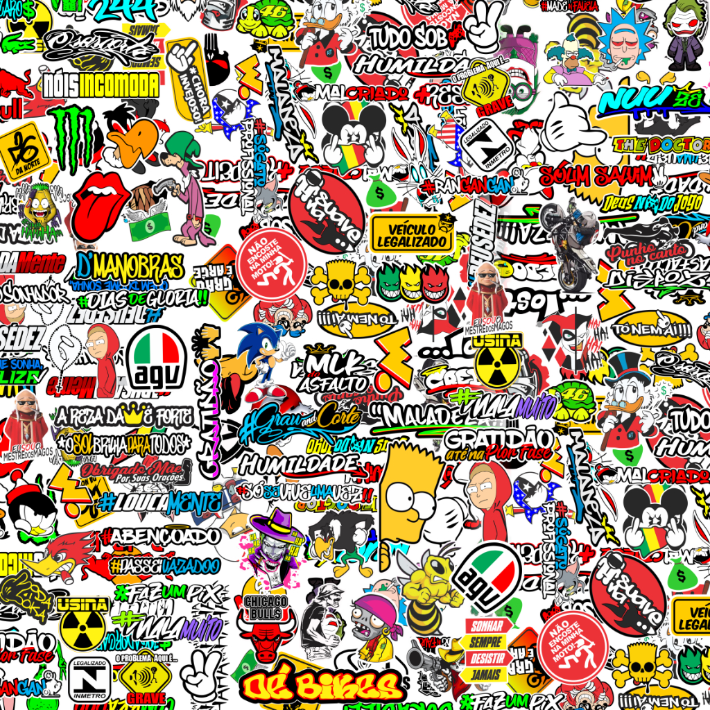 Adesivo Tunning 100x50cm Sticker Bomb P/ Paralamas | Shopee Brasil