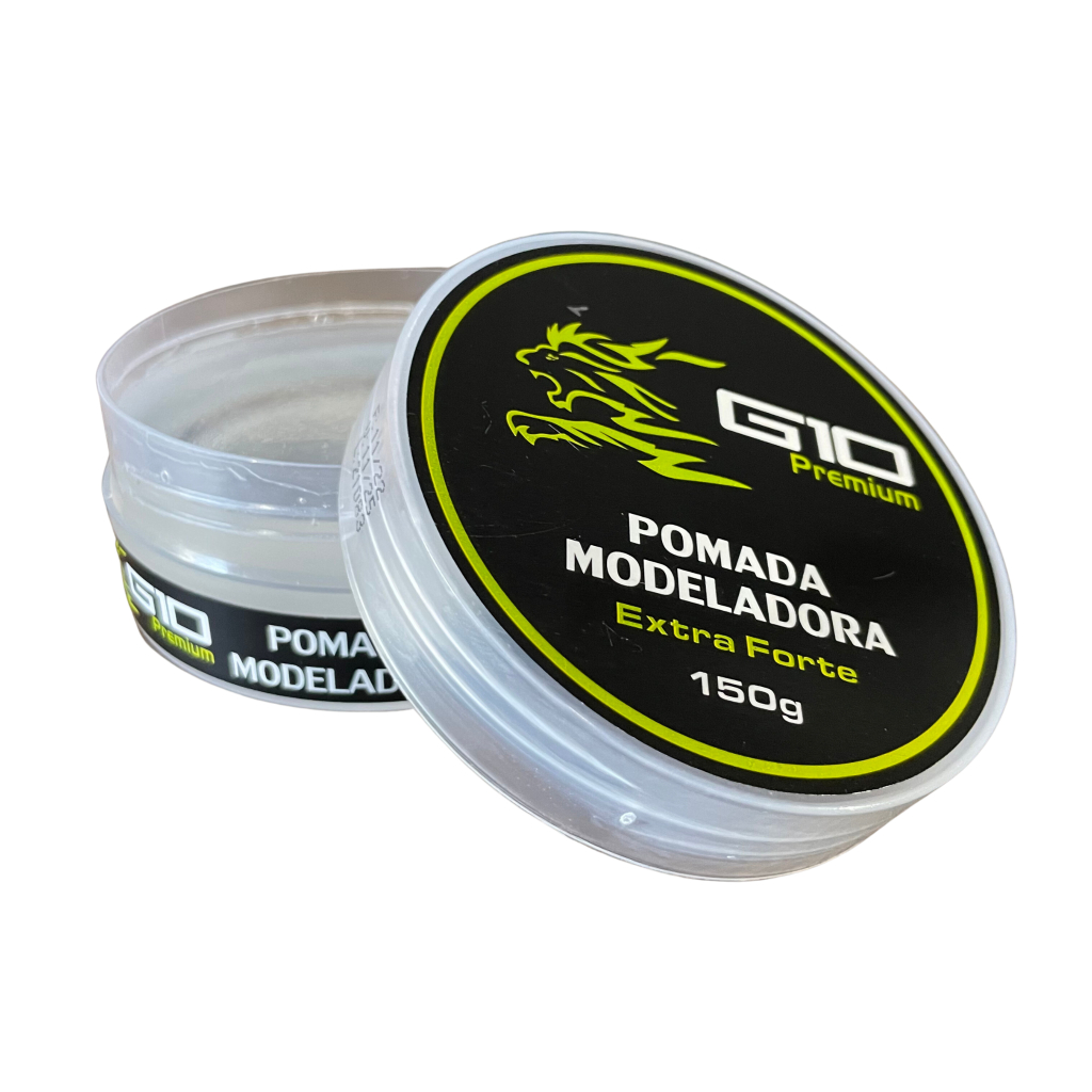 G10 Premium Pomada Modeladora Extra Forte Incolor - 150g | Shopee Brasil