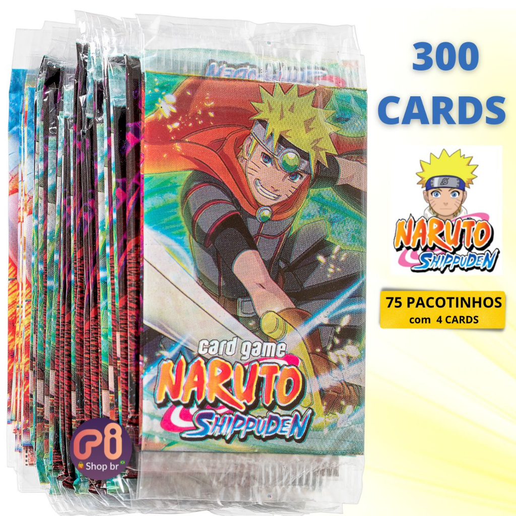Kit Com 300 Cards Naruto = 75 Pacotinhos Com 4 Cartinhas | Shopee Brasil