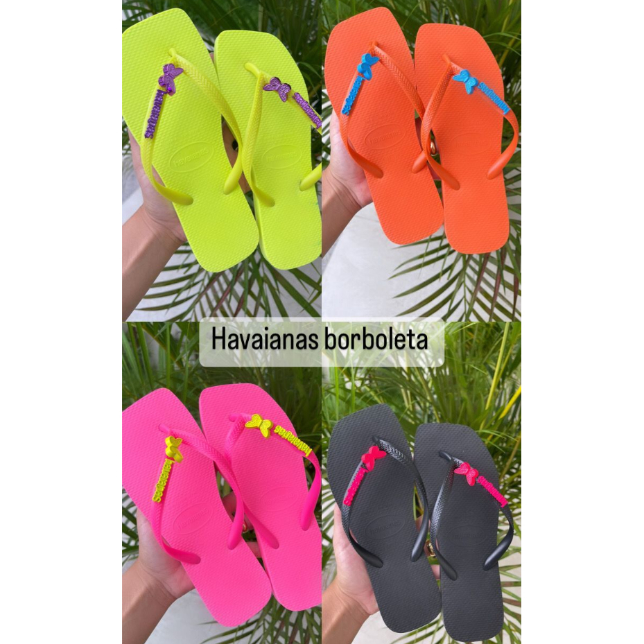 Kit Feminino Chinelinho BORBOLETA Na Tira 12 Pares Sortidos | Shopee Brasil