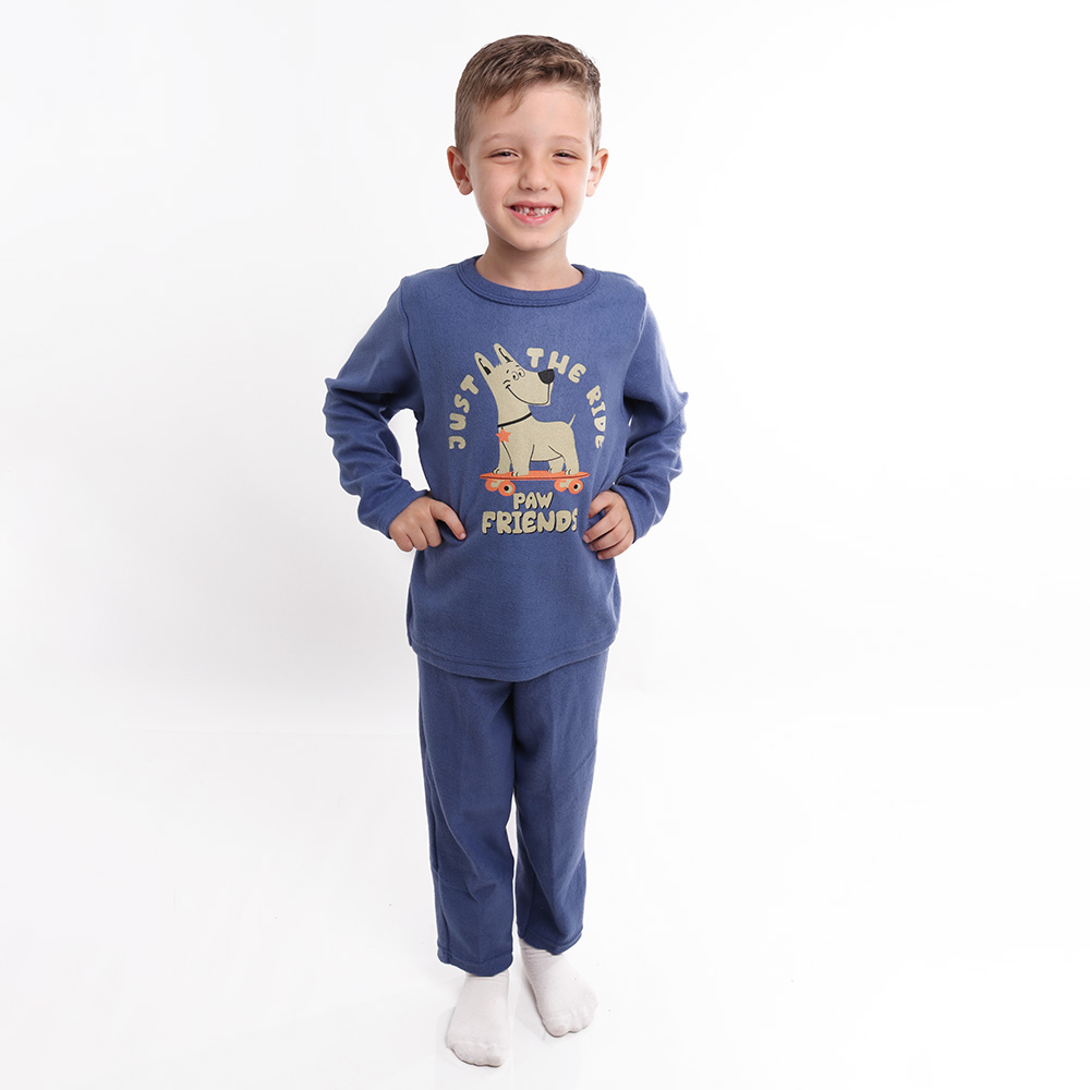 Kit Com 4 Pijamas Infantil Juvenil Masculino Menino Tecido Plush ...
