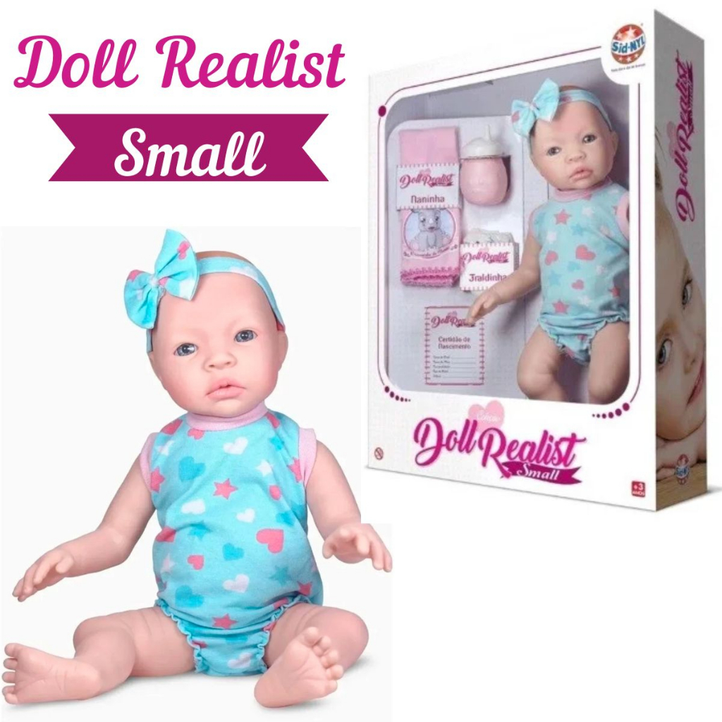 Boneca Colecao Doll Realist Small 37cm Com Acessorios | Shopee Brasil