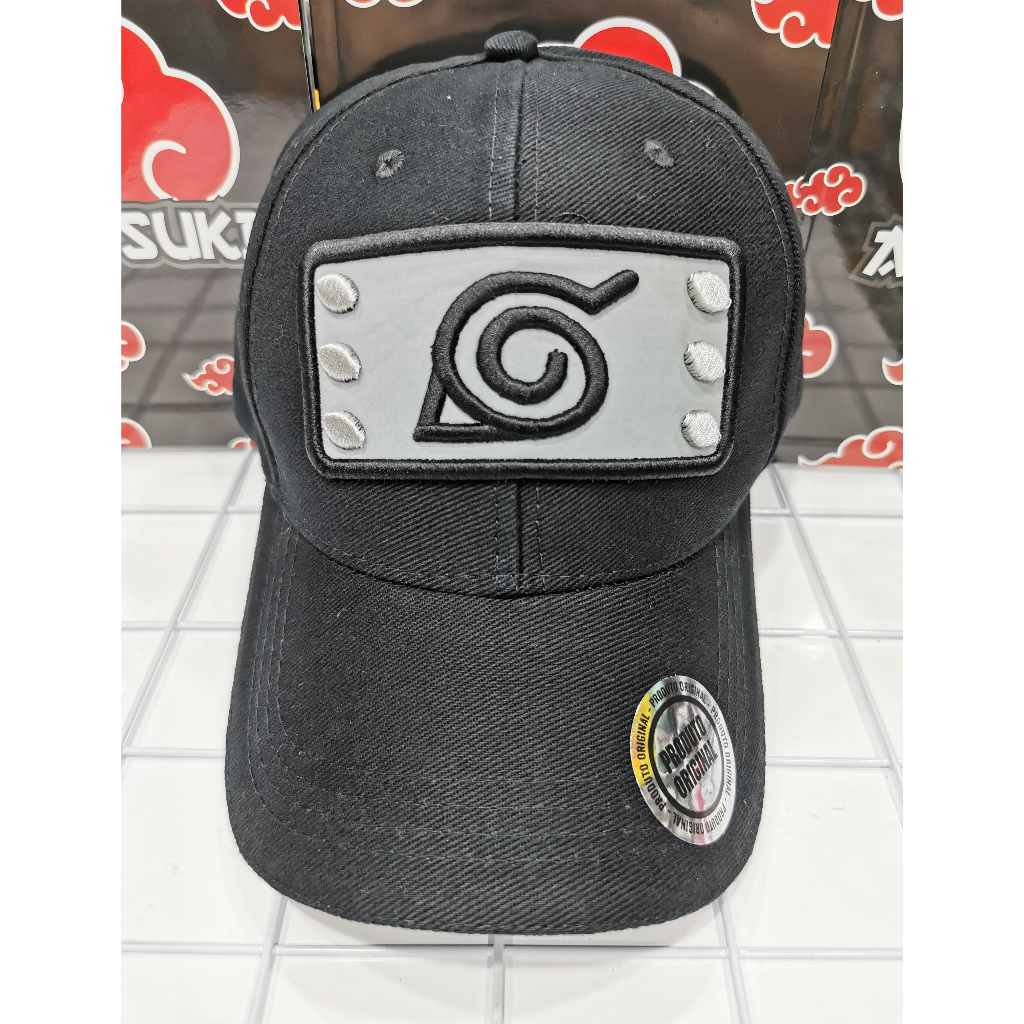 Bone Naruto Renegado Aldeia da Folha Bordado Preto | Shopee Brasil