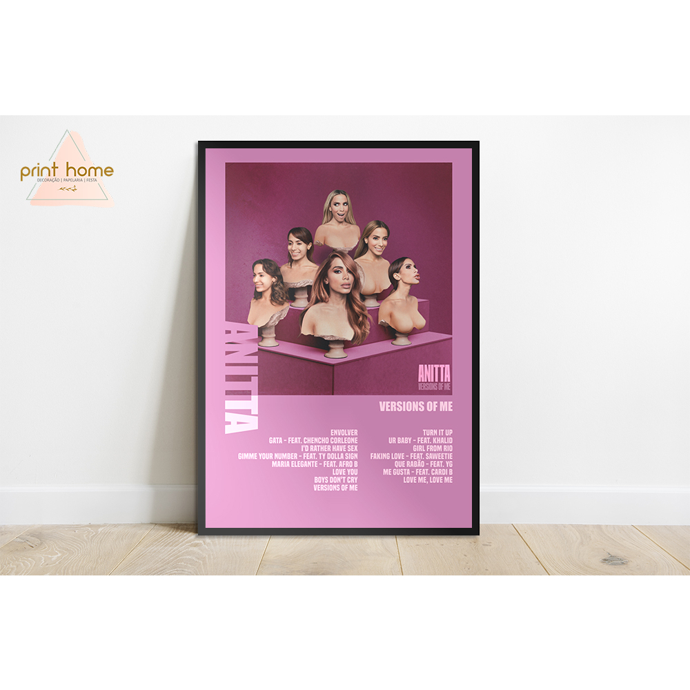 Quadro Placa MDF Poster Colors Album Anitta Versions Of Me | Shopee Brasil
