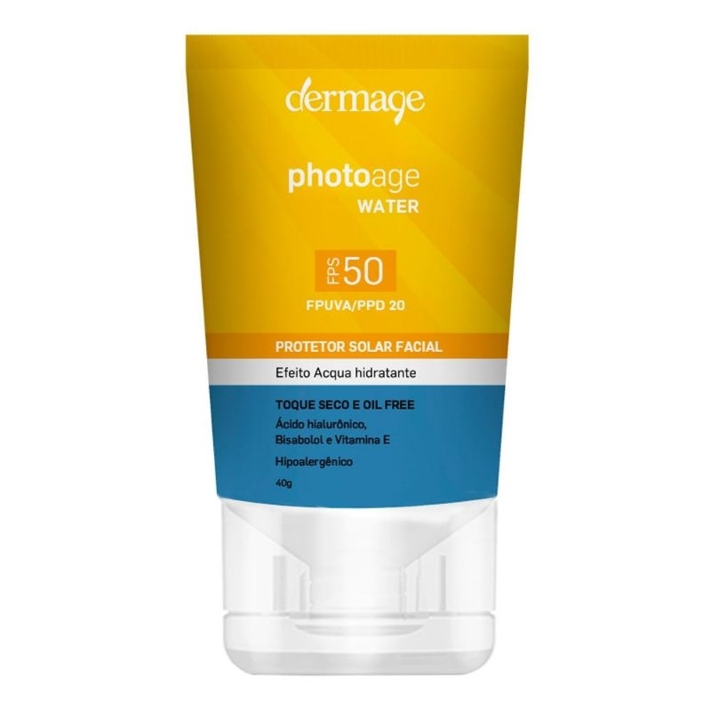 Protetor Solar Facial Dermage Photoage Water FPS50 40g | Shopee Brasil
