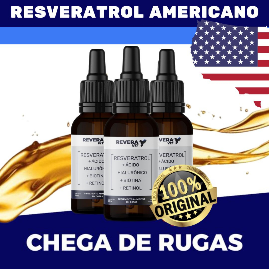 ReveraVit Original Resveratrol Americano Em Gotas 30ml | Shopee Brasil