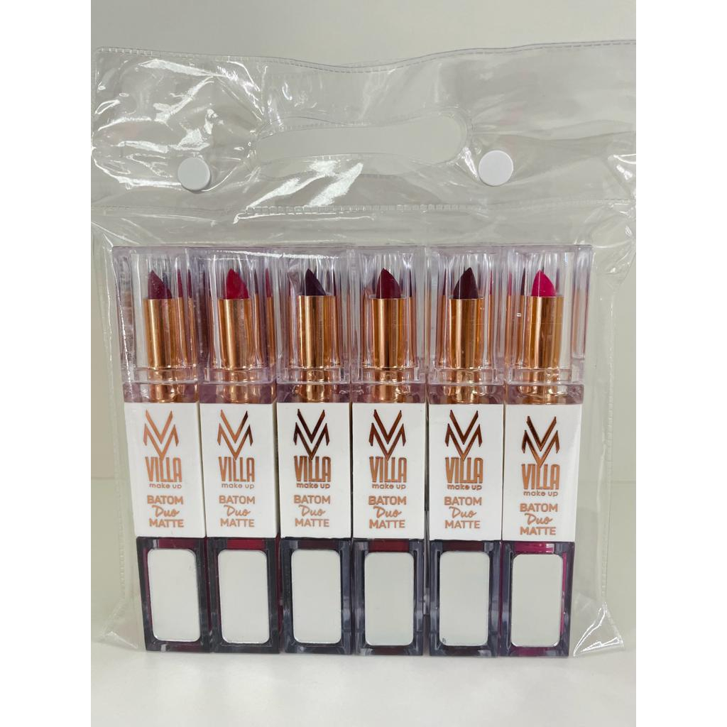 Kit Batom Bastão e Gloss Duo Matte C/12 unidades | Shopee Brasil