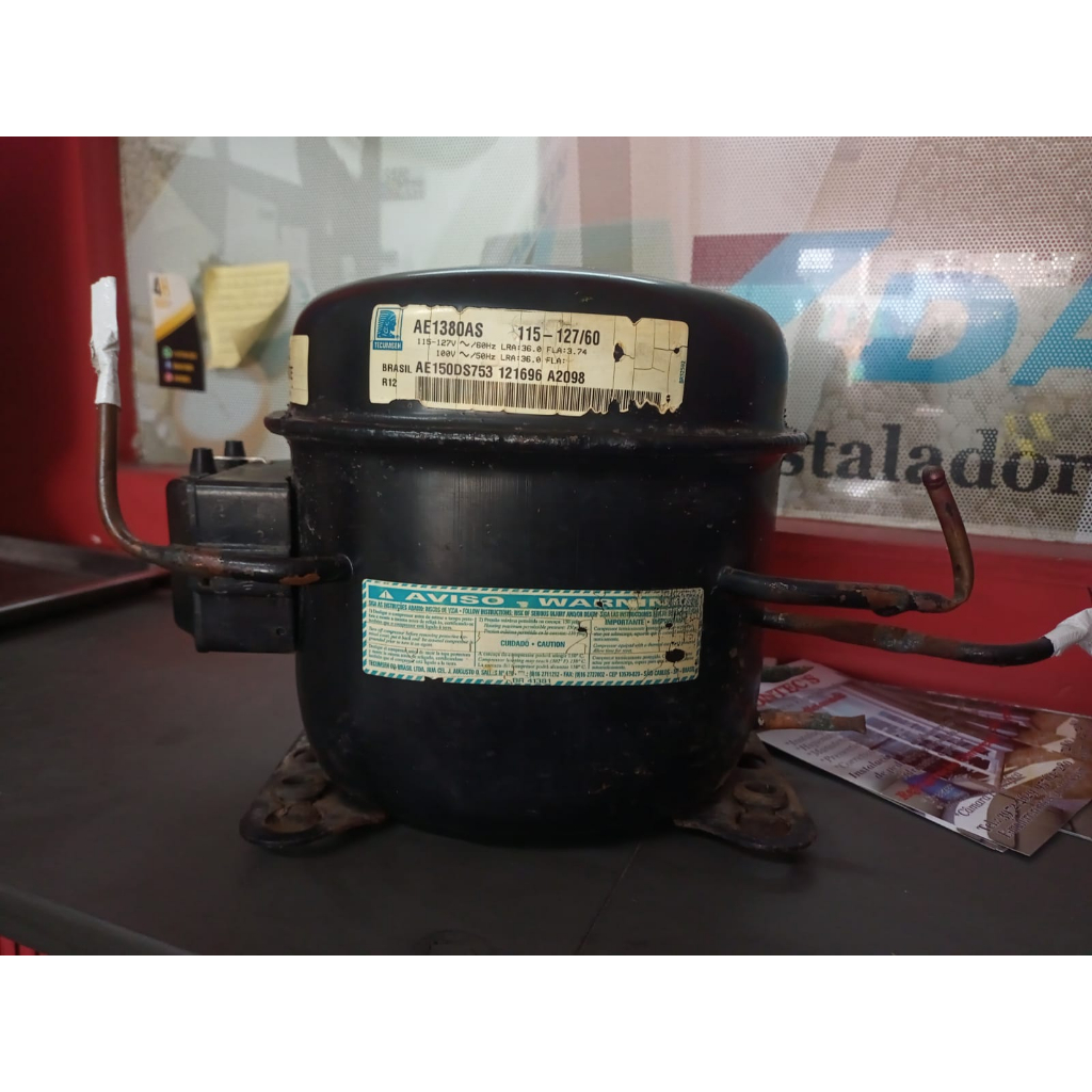 Motor Compressor 110v R12 Ae1380as 1/4 Tecumseh | Shopee Brasil