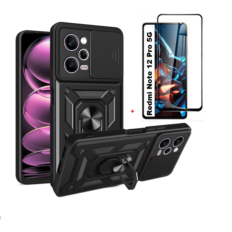 1 Capa Anti impacto ring LUXO PREMIUM + 1 PELICULA para Xiaomi REDMI ...