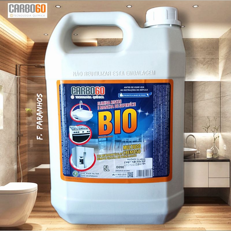 Bio Desengordurante Detergente Cremoso Multiuso 5L Limpa Piso Remove ...