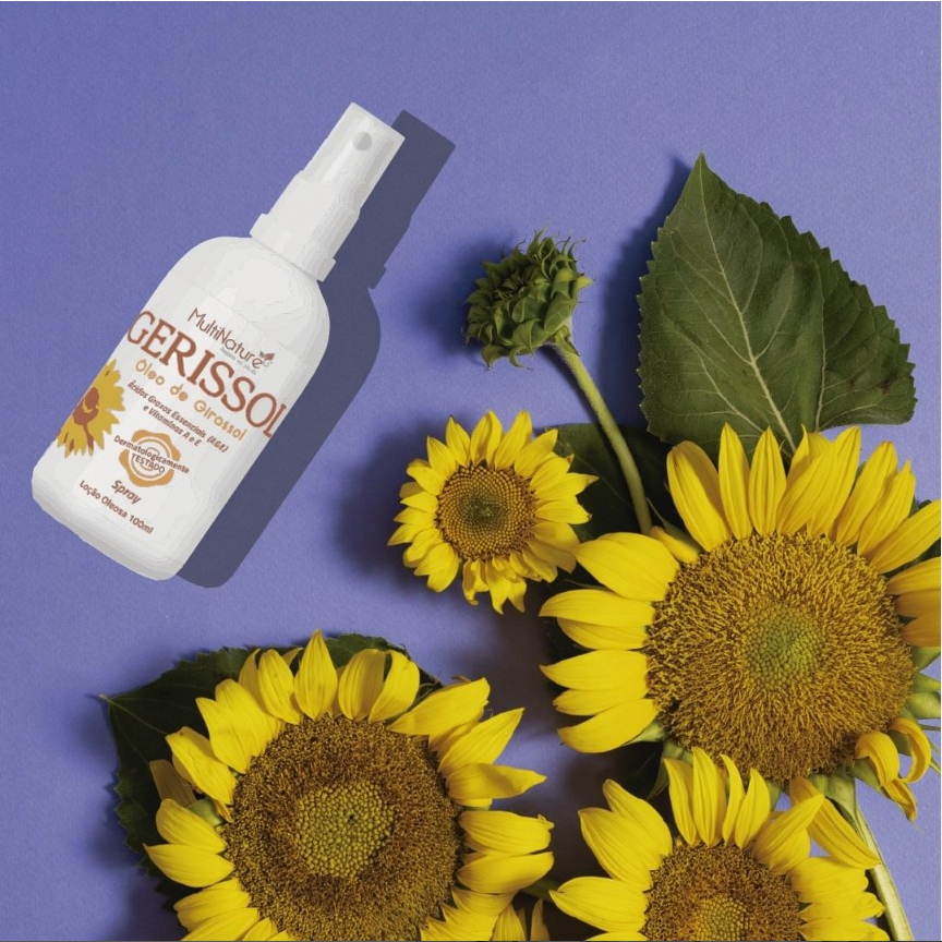 Oleo de Girassol 100ml AGE + Vitaminas A e E Para Feridas Cicatrizante ...