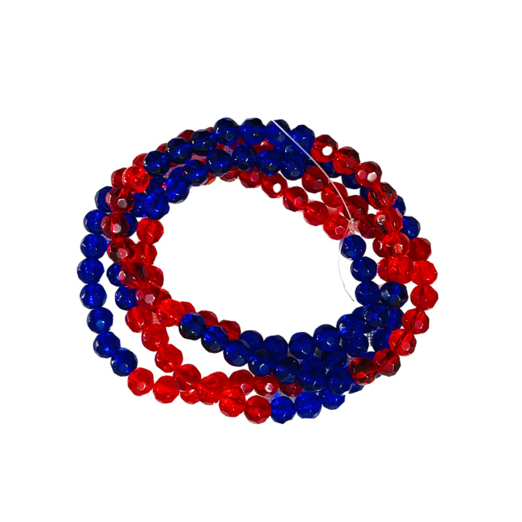 Guia Proteção Ogum Vermelha E Azul 8mm Umbanda E Candomblé | Shopee Brasil
