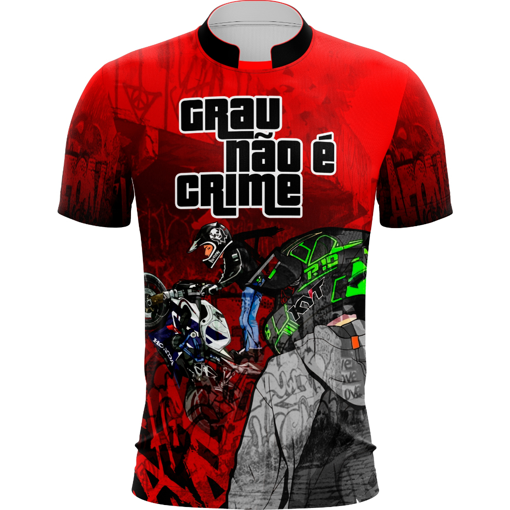 Camisa camiseta grau não é crime 244 motos 2009 quebrada favela | Shopee Brasil