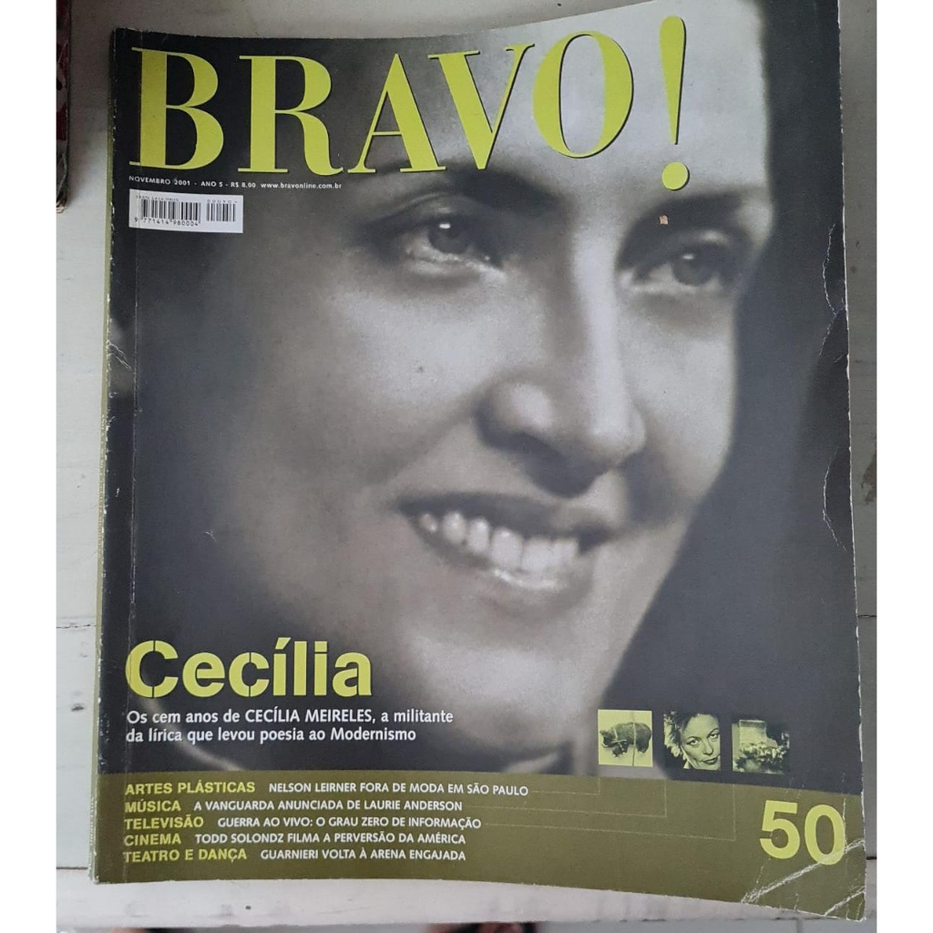 Revista Bravo! novembro 2001 Cecilia Meireles | Shopee Brasil
